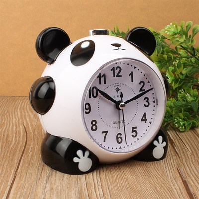 静音扫秒儿童闹钟卡通床头语音创意可爱亮灯学生闹钟懒虫起床钟表
