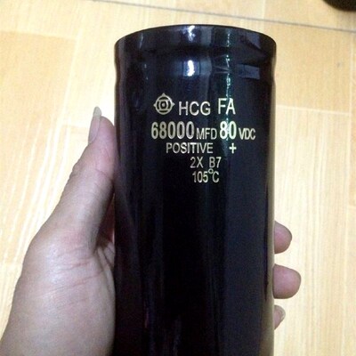 优质进口螺丝脚电容 80v68000UF 80VDC68000MFD 二氧化碳保护焊