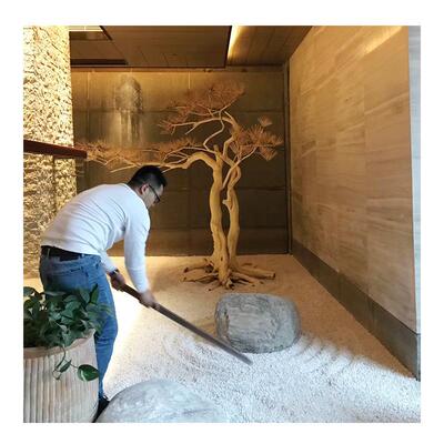 应石白色花园小径精供米品白水洗天然石小90673石头枯山水庭院白