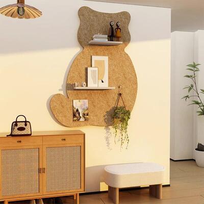 毛毡板装猫咖CIN店饰品网红宠物墙面贴装修画玻门贴纸吧背璃景宣