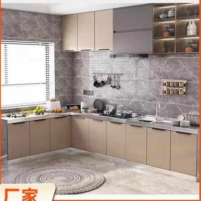 不简易柜租房橱用厨房柜锈钢水槽橱985柜台柜橱灶柜整体家用厨房