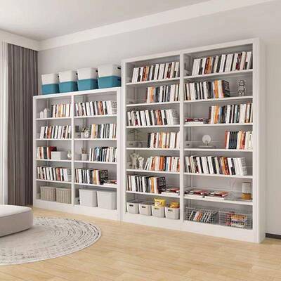 新碳书架加厚款落地图书馆书架学钢书店生单双面书柜多OZL层置物