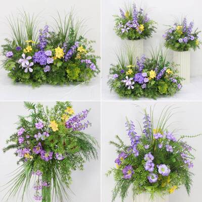 地婚庆排花森系花装饰婚礼花假花路引花T台花艺莫ltao1025奈排风