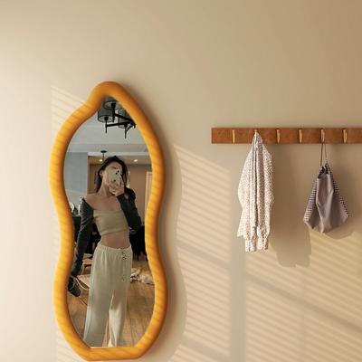 异形身镜卧家用试衣镜女LOFT-QSJ生穿衣镜室异全行波浪镜子挂大墙