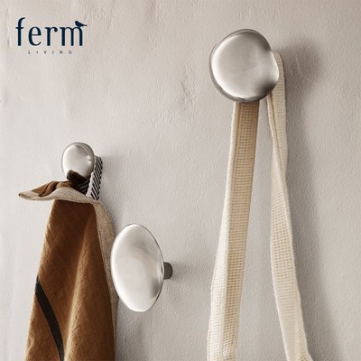 丹麦FermLiving挂钩金属挂衣钩壁挂墙壁衣帽钩 玄关浴室橱柜把手