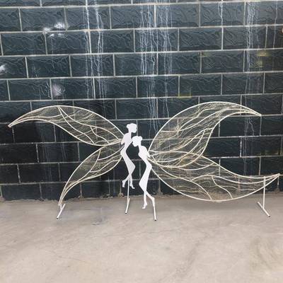 婚庆道具艺件精灵网纱蝴铁蝶翅灵膀小599644精吊顶摆橱窗装饰舞台