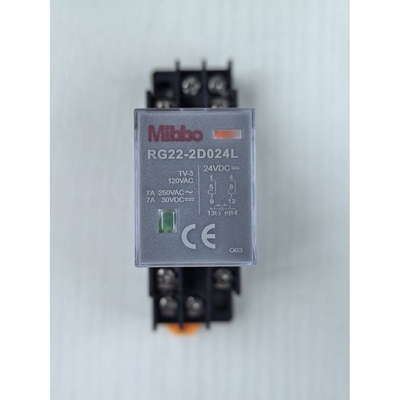Mibbo米博RH-2D024L+RL-H08E RG22-2D024L+RL-G08E中间继电器G14E