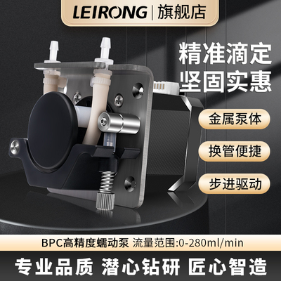 雷熔微小型BPC步进电机蠕动泵 头实验室分析仪器进取样循环抽水泵