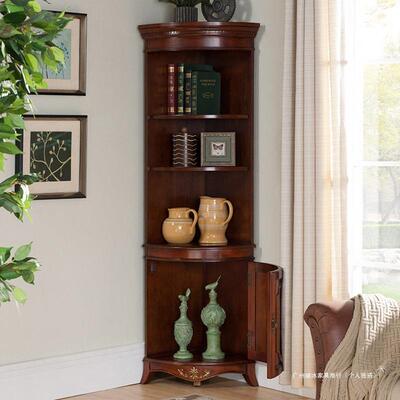 7T角美转墙角柜柜角柜三角柜酒柜式AYG拐角实木置物架客厅式边柜