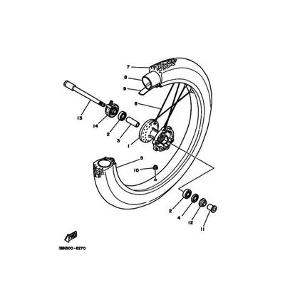 DT125R前轮辐条6号