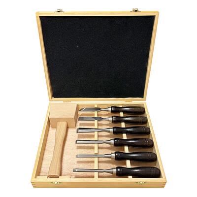 厂锋家木工雕花凿c-73001车刀7木CSP钢刀凿实木盒套装雕刻刀刻花