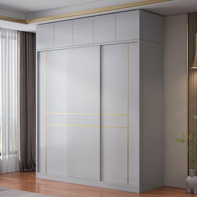 衣衣柜柜推拉AFH门家用卧室组合服子大容储量收纳物柜三门