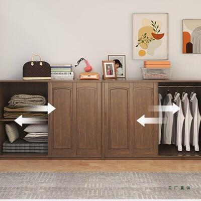 大促实木推拉门柜棉被收WLU柜纳柜阳台储物柜大容量衣柜被衣子
