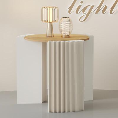 客可收纳茶几展台厅家用圆形桌商TSZ场休区息茶间折叠桌展会水展