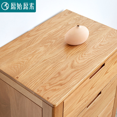 原始原素实木五斗柜进口橡木卧室家具带抽屉储物七斗柜子A3035