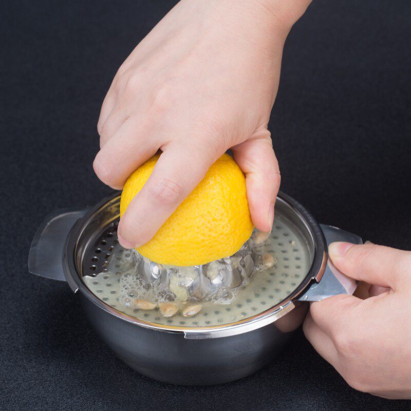 金质酒具压汁器手动压汁器加厚大号不锈钢榨汁器水果柠檬挤橙子挤