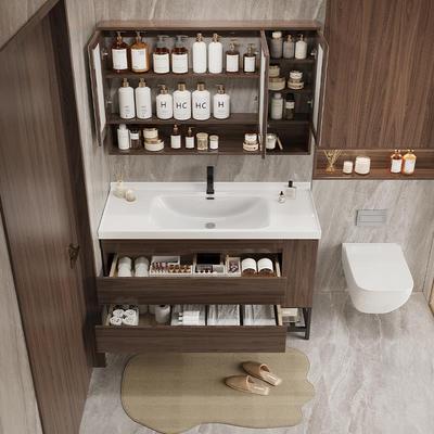 中式实胡桃陶瓷木一27体盆浴室柜合组卫生间台柜盆洗漱台洗手洗脸