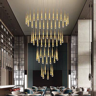 现代空客厅灯楼灯复式吊楼别墅水晶长吊灯轻奢跃层lof梯t大956挑