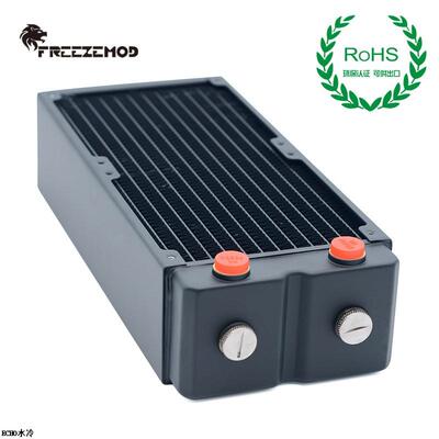 FREEZEMOD电脑水冷三层65MM厚铜排TSRP-HP65-240散热排紫铜翅片