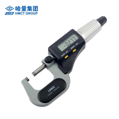 哈量电子数显外径千分尺0-25高精度螺旋测微电子公法线精度0.001