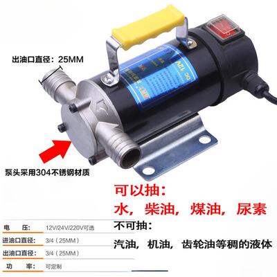 电动正反抽油泵大率12/90124/22v柴油桶泵便功捷式油抽子抽油水泵