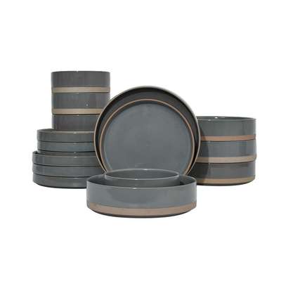 Korean 16-Pc Ceramic Dinner Set - Bowls & Plates, Dishwasher