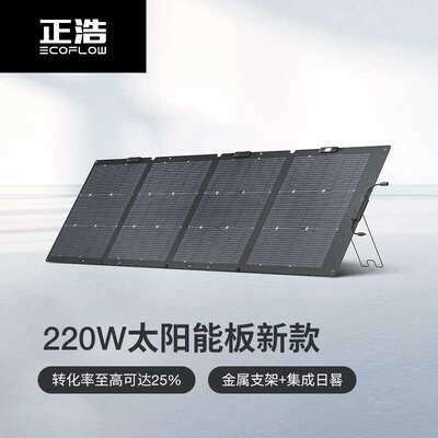 ECOFLOW户外电源太阳能发电板家用折叠便携充电 正浩太阳能板220W