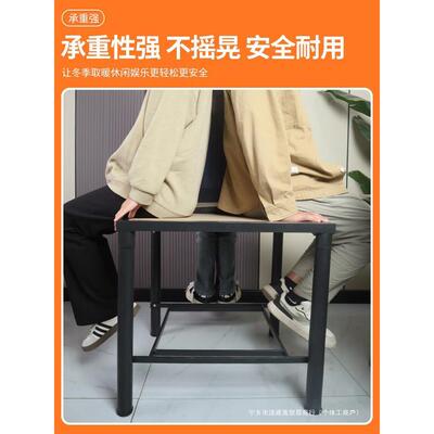 小烤火桌家子用新款OXS烤火出租房简易写作业折叠取暖桌吃架饭方