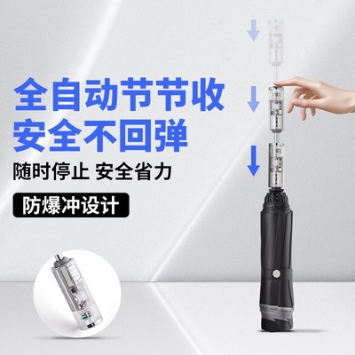 全自动反向节节收雨伞男女商用雨伞折叠加大加厚加固晴雨两用伞