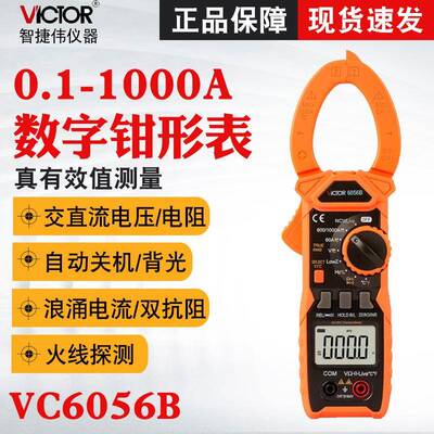 胜利VC6056B/VC6056C+/VC6056A+高精度万用钳型电流表数字钳表