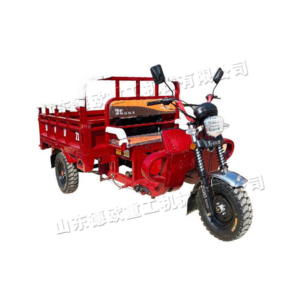 翻斗汽油摩托三轮车 座驾式载货自卸车 建筑工地细沙土方运输车