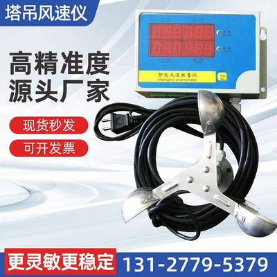 塔机塔吊风速仪数字式测速仪吊车码头气象风力风级自动报警风速计
