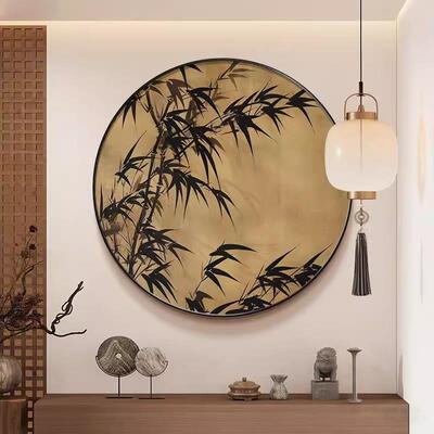 中古风厅装饰画喜上客枝头关宋代美学入户正宋对门壁画代美玄学圆