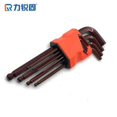 力.锐固LRG21009件套加长球头内ETN六角扳手规格：125-10mm