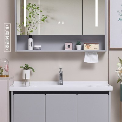 2025新款橡木浴室柜陶瓷一体盆卫浴柜洗漱台卫生间洗手洗脸盆池柜