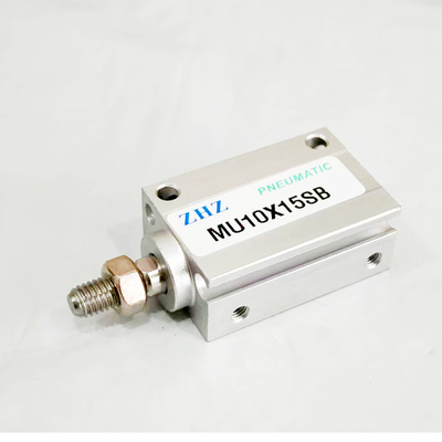 小型气动微型自由安装气缸外磁MU4X4X6X8X10X15X20X25X30S-B牙带