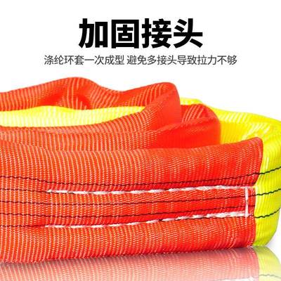 吊树软吊装带耐磨1吨2吨性RPJ吊双环形工业帆布尼柔龙起重扣吊带