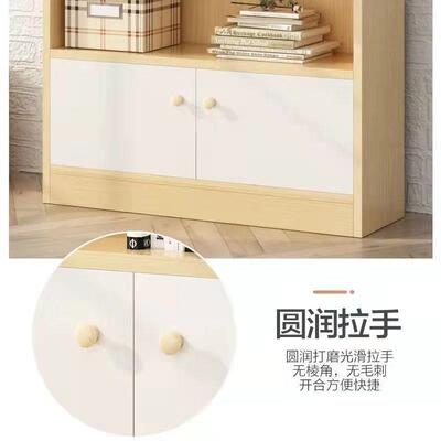 学生实木书柜书架EOH童桌客面收纳柜子厅落地儿带书柜一靠体墙置