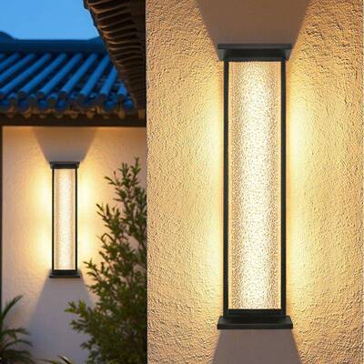 太门阳能壁灯别墅阳庭院外壁挂灯现代简约柱墙灯77055台户外防水
