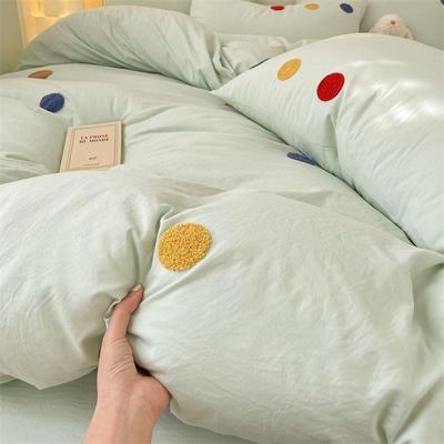 a类纯色毛巾绣全棉被套笠四件家套星栎家纺用生学宿舍床上下铺床