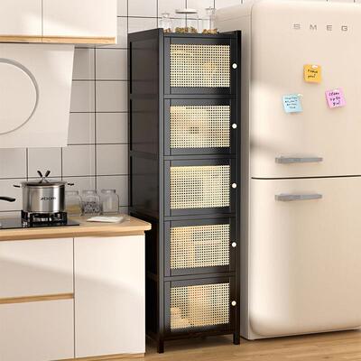 厨房置物架缝夹款落多地层收微纳柜子多功能储物柜AL100018波炉橱