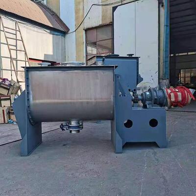 源头工厂混合合机石漆干粉颗粒砂卧式搅拌浆机不锈钢带双螺ZUY混