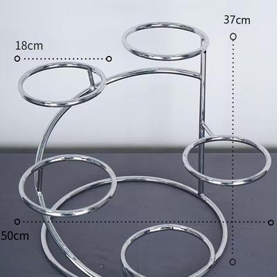 钢餐冷盘架子宴会菜摆盘架不桌锈凉电镀盘碟子展10012122示架铁艺