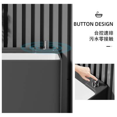 小地户型灰拖色陶瓷拖把池卫生落式布池家用JRV阳台户外间小号墩