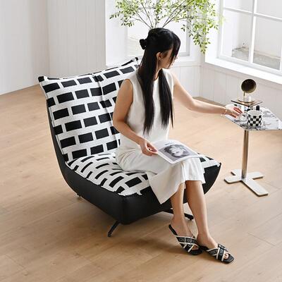 意式简极单人沙设计师高旋转沙发椅躺椅客厅发端休闲椅久坐EAD舒