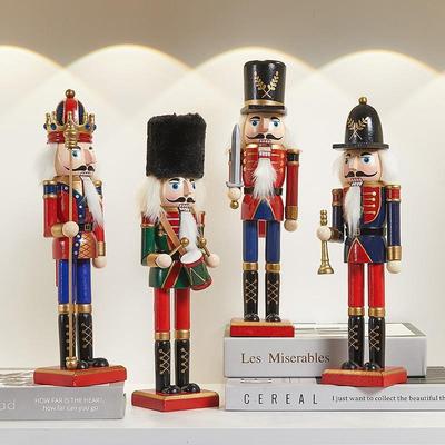 欧式胡桃夹子件创意木头士兵玩偶客厅子儿童BHV间书柜家居摆装饰