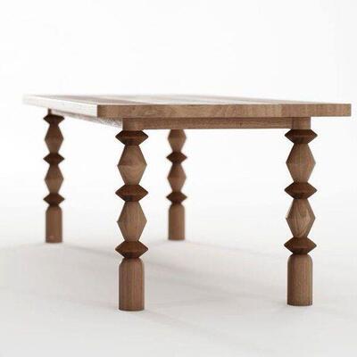 式实创木台餐桌复621古意家用办公桌长桌工作书桌美长条桌法式餐