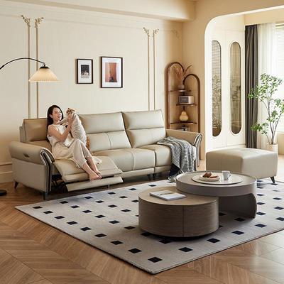 新款电动沙发现代简沙约直排靠墙电动调节家用客等厅XMY66800头舱