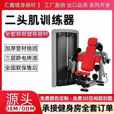 健身房二头肌训练器力量器臂部屈伸多功能综合训练器械健身器材