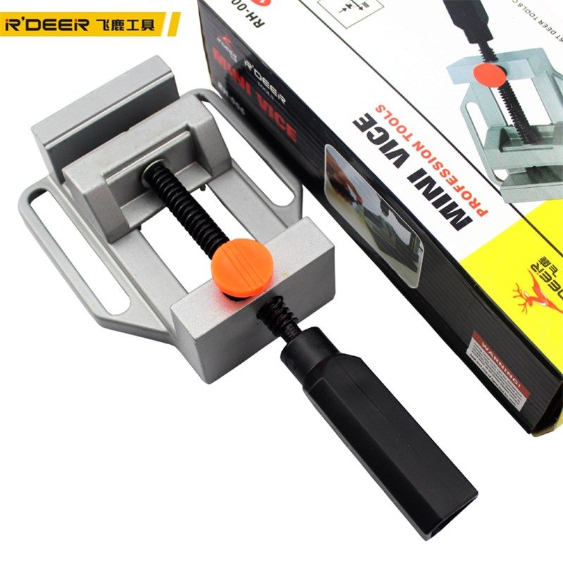 飞鹿 RH-006 迷你小台钳 平口钳 桌虎钳 台虎钳 可配电钻架用